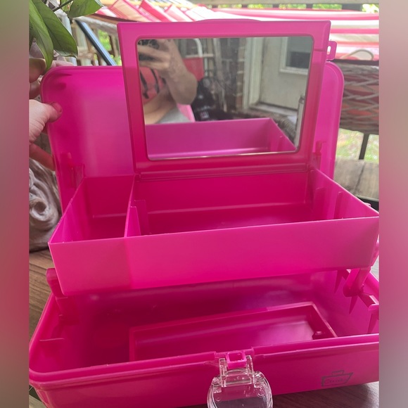 Caboodles | Bath & Body | Vintage 9s Pinkmagenta Caboodles Makeup Case Model 5622 Mirror Tiered ...